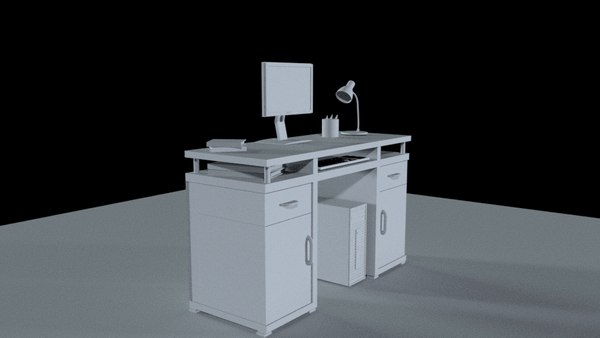 3D desk computer model - TurboSquid 1587003