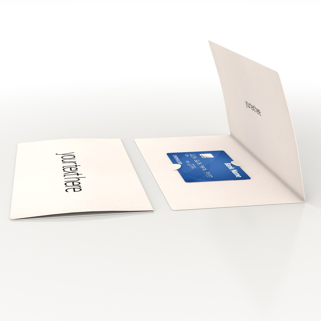 creditcard envelope 3d c4d