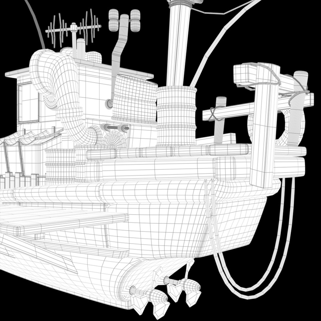 Professional Model Ship 3D Cartoon Ship 3D Model - TurboSquid 2008810