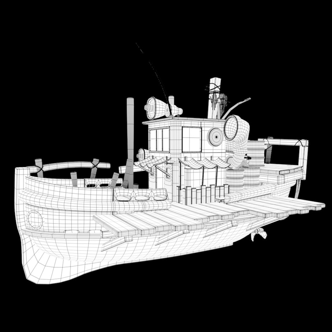 Professional Model Ship 3D Cartoon Ship 3D Model - TurboSquid 2008810