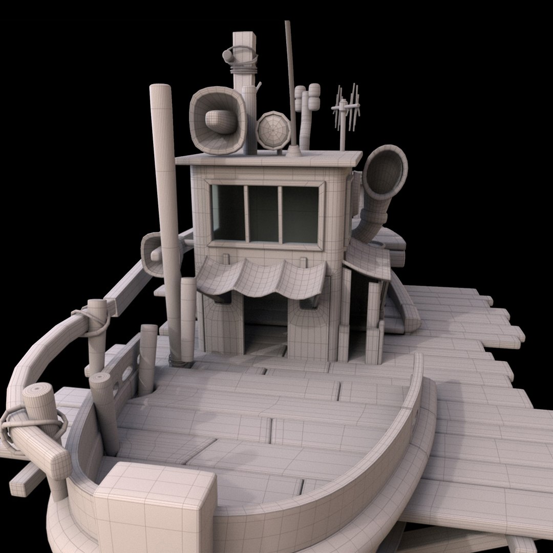 Professional Model Ship 3D Cartoon Ship 3D Model - TurboSquid 2008810