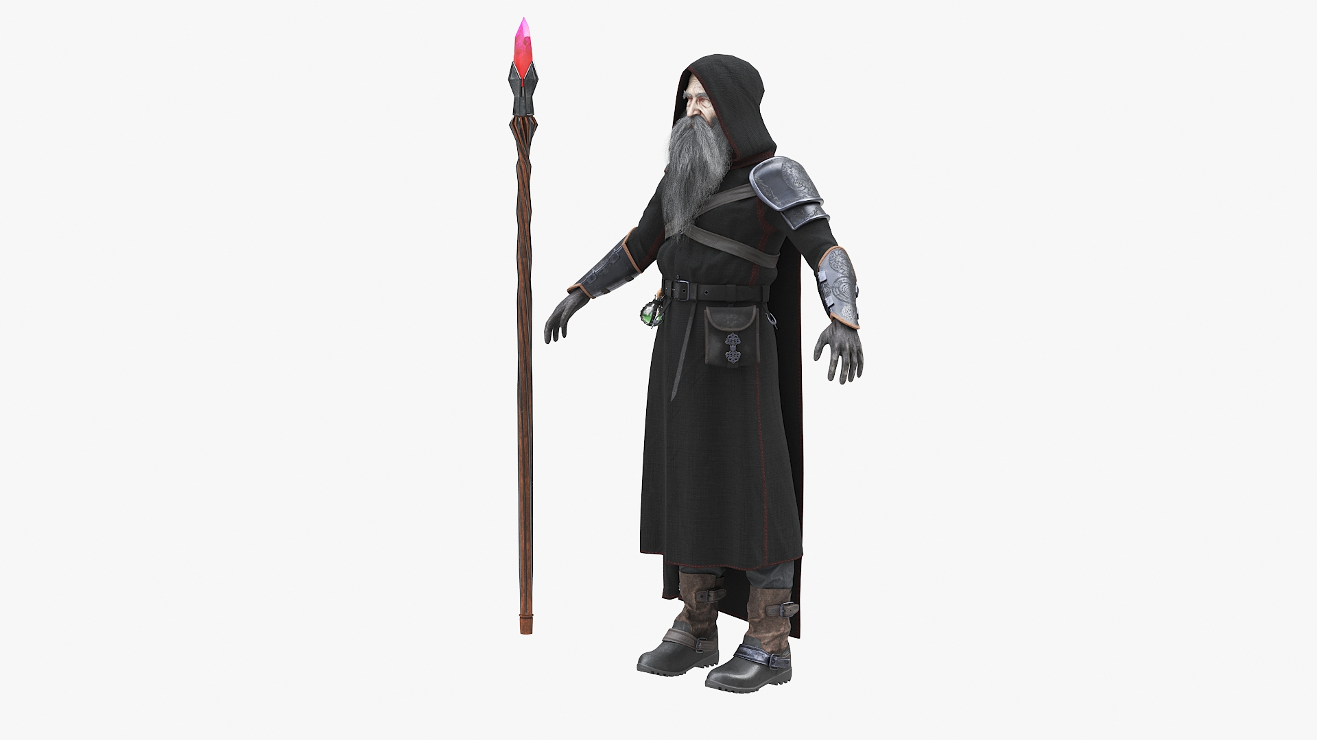 3D Character Dark Wizard Rigged - TurboSquid 2498981