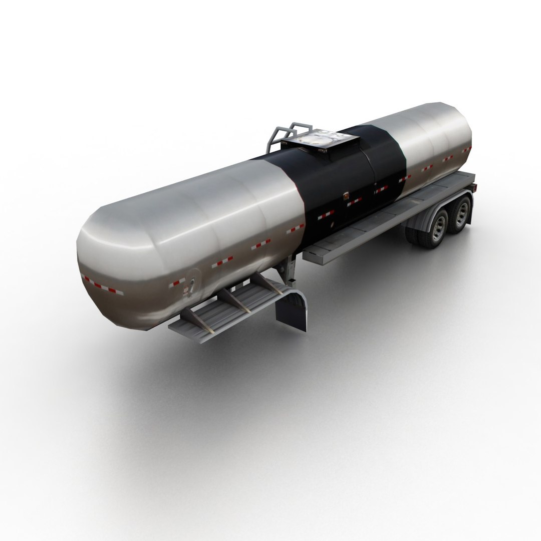 Petrol Tank Semitrailer 3d Model