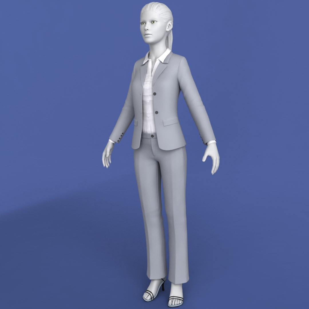 Realistic Female Modeled Body Character 3d Model