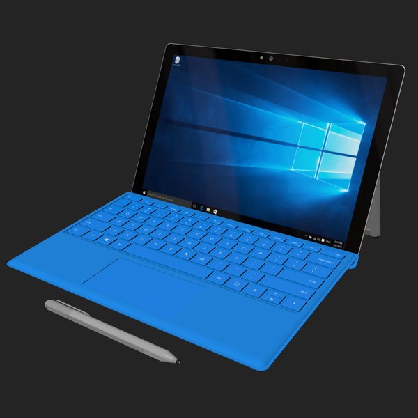 realistic element microsoft pro 4 3d model