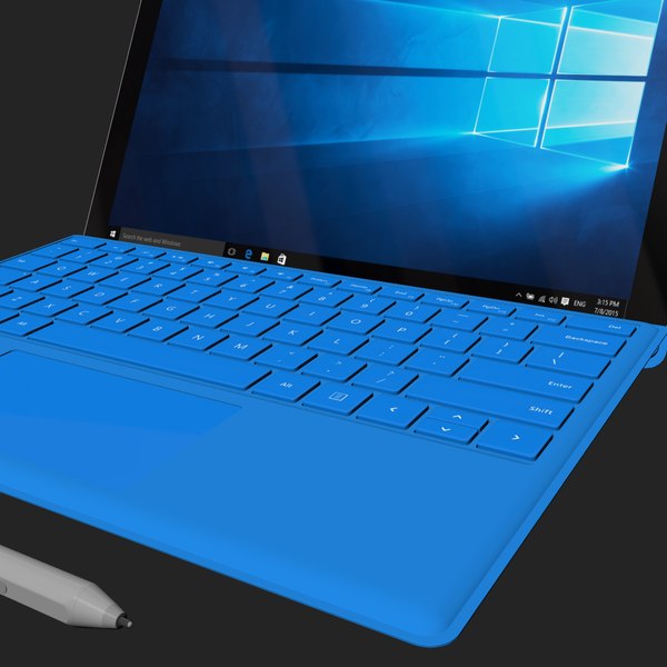 realistic element microsoft pro 4 3d model