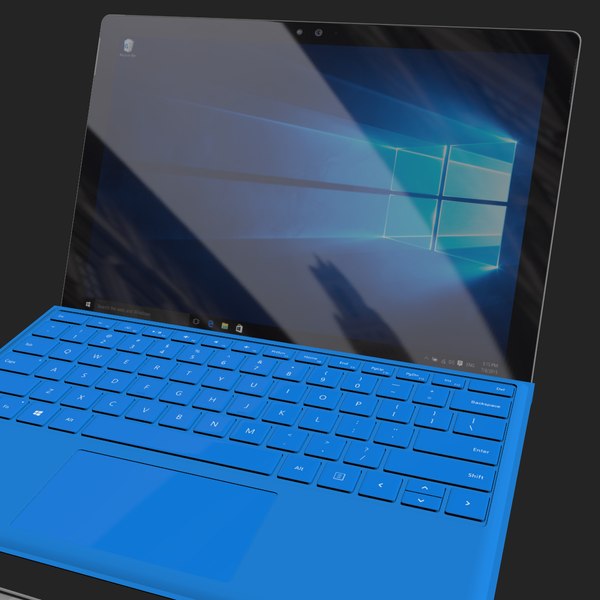 realistic element microsoft pro 4 3d model