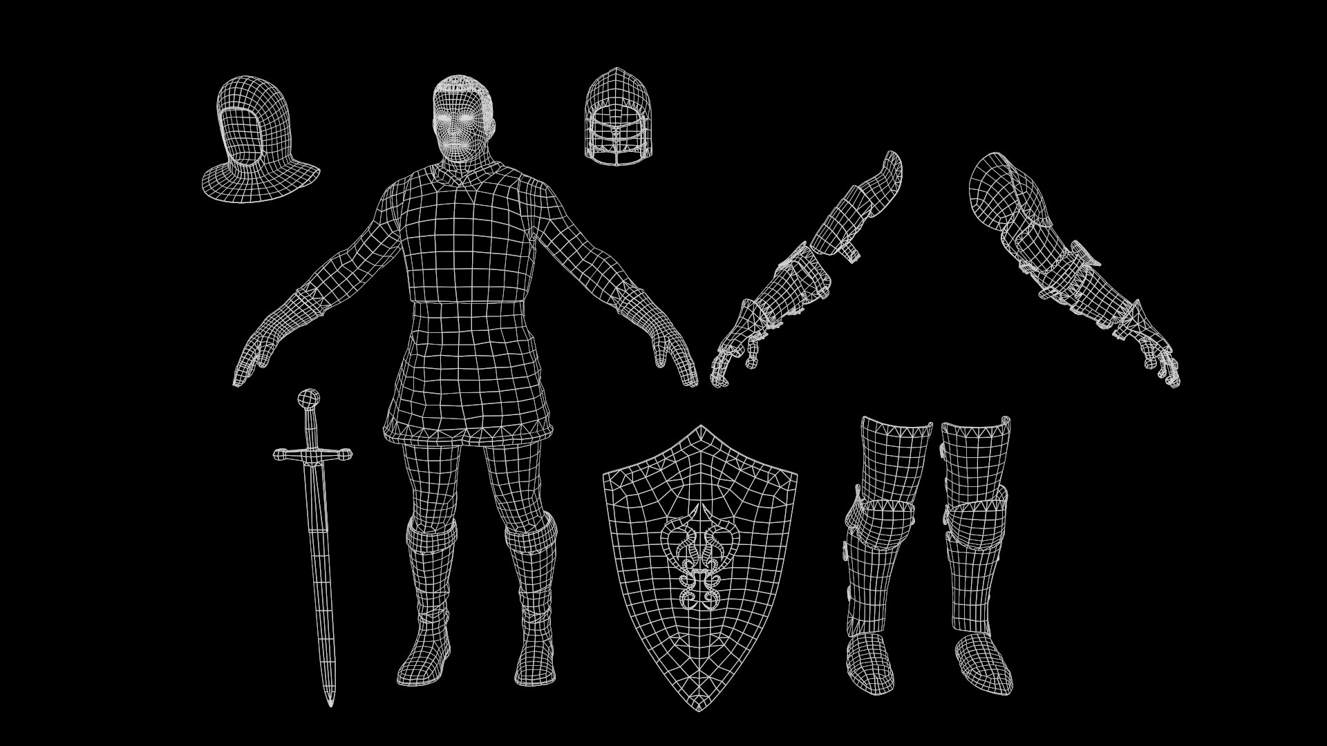 Medieval knight 3D model - TurboSquid 1705331