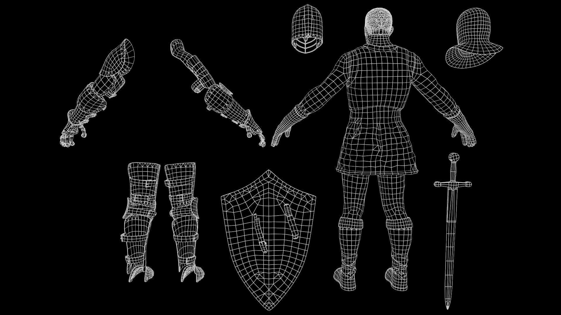 Medieval knight 3D model - TurboSquid 1705331