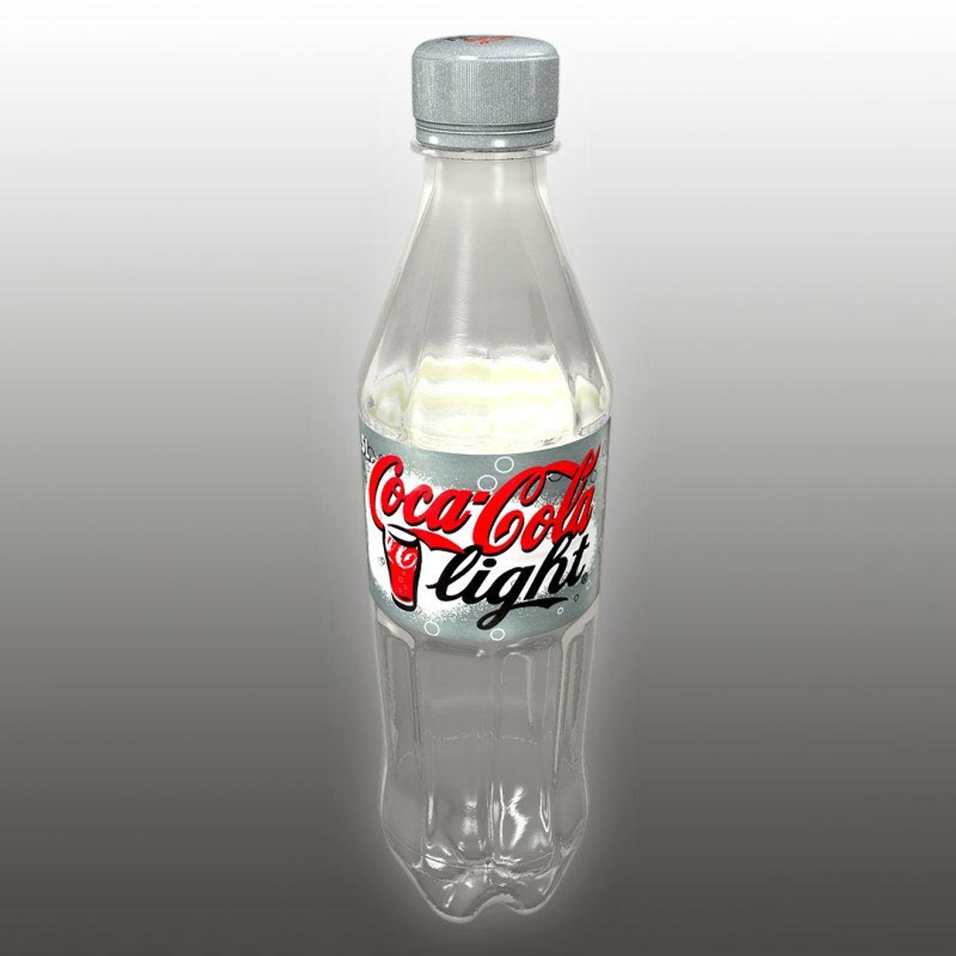 Coca-cola Light Plastic Bottle 3d Model