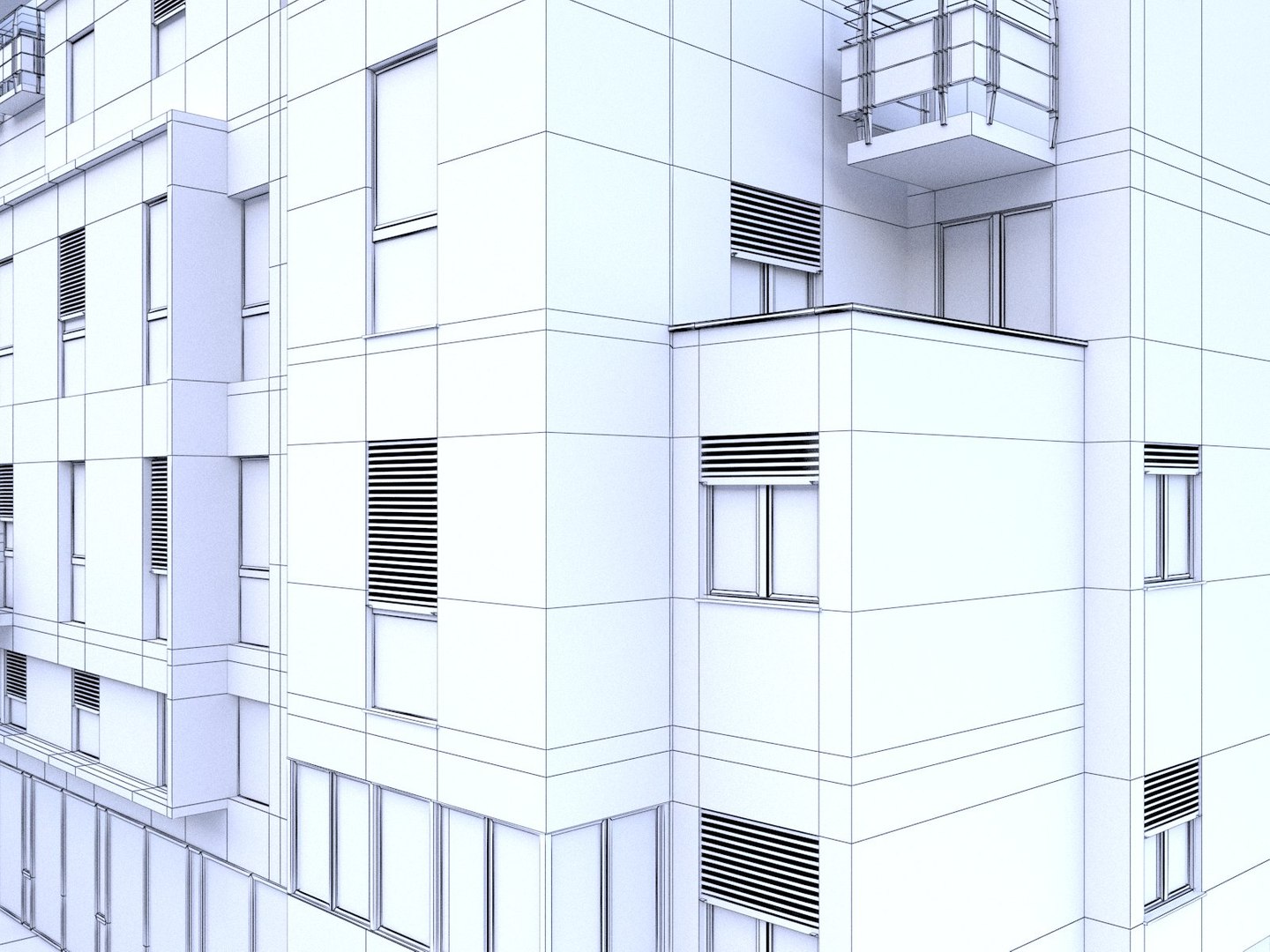 3dsmax Square Contemporary Buildings