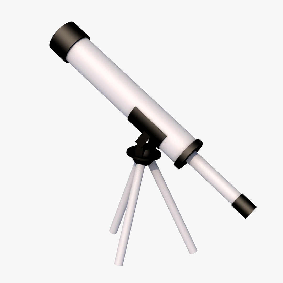 3d telescope on a transparent background model - TurboSquid 1856661