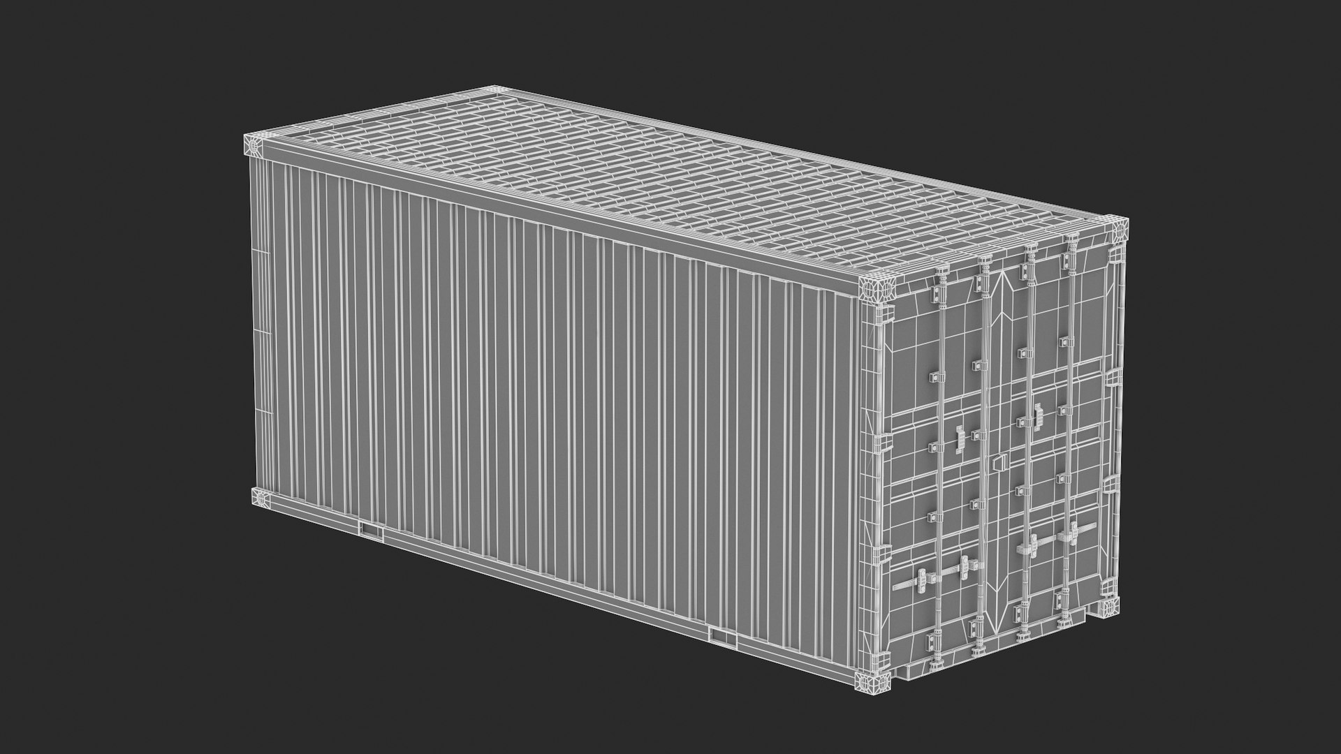 Generic Container 20ft PBR Realistic 3D - TurboSquid 1942930