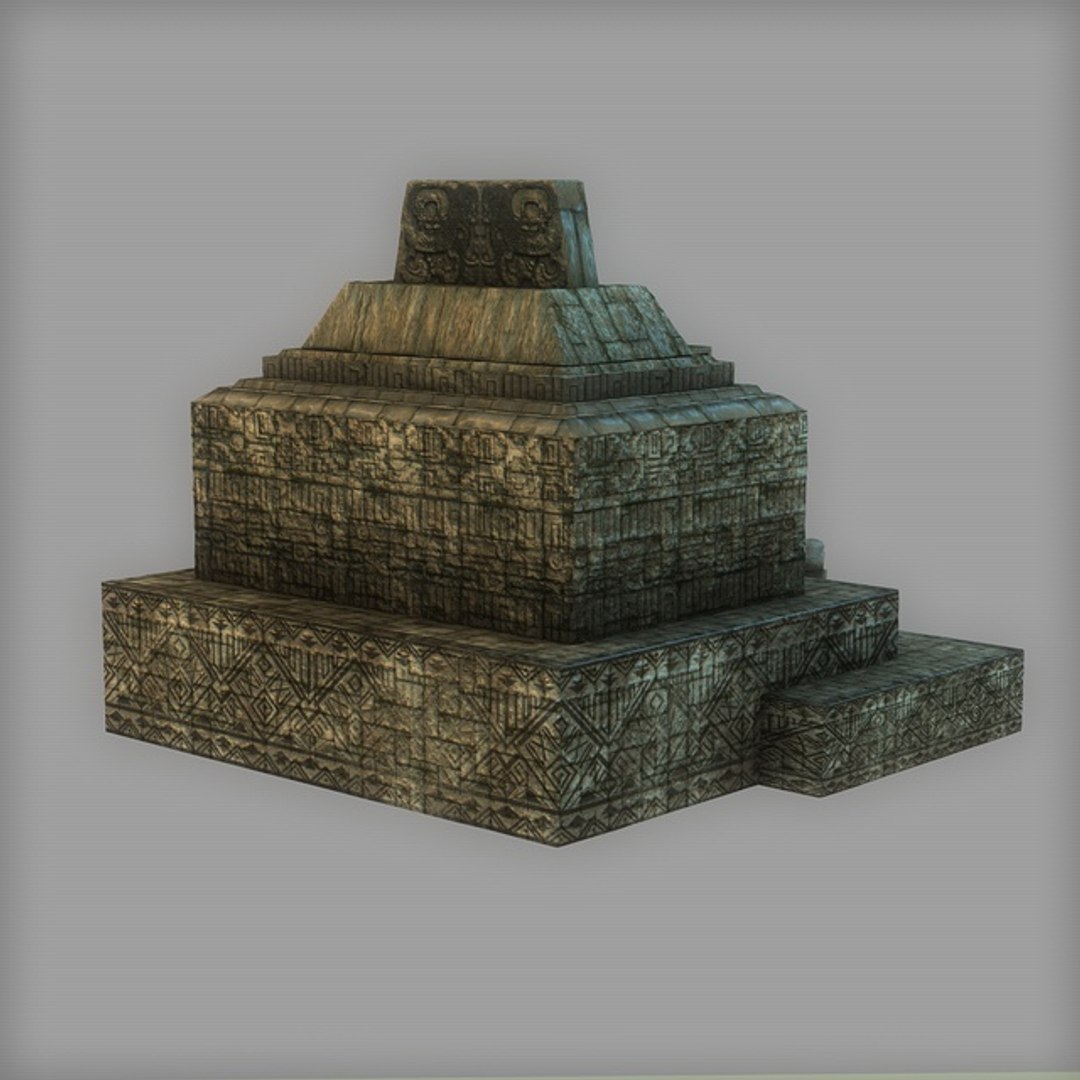 3d Aztec Temple Model
