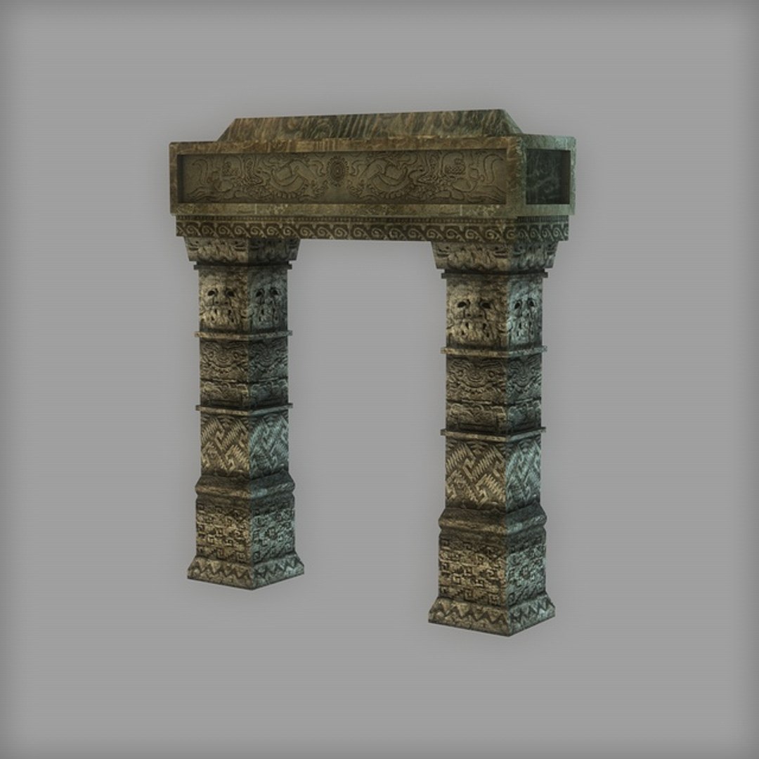 3d Aztec Temple Model