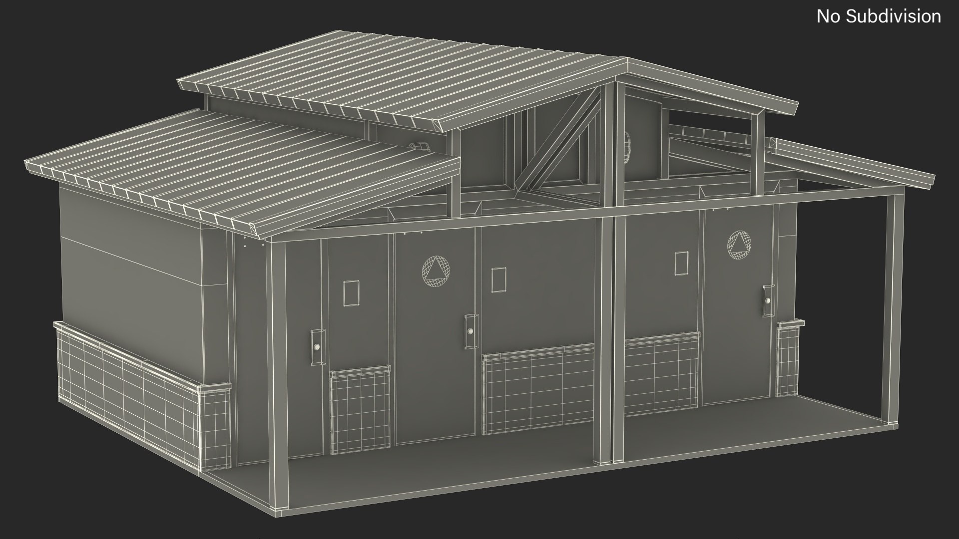 3D Public Restroom Building - TurboSquid 2259976