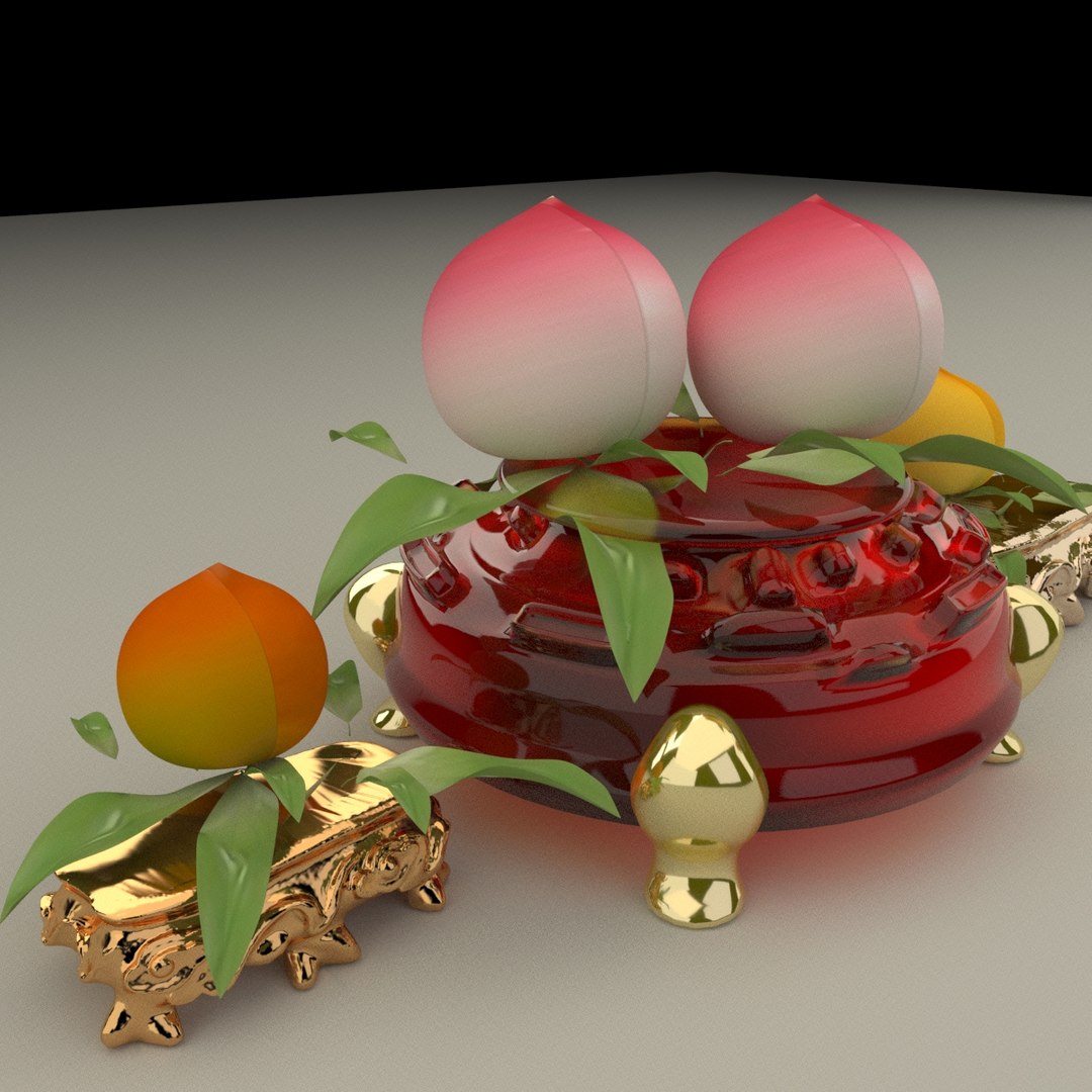 3D Model Chinese Peach - TurboSquid 2069613