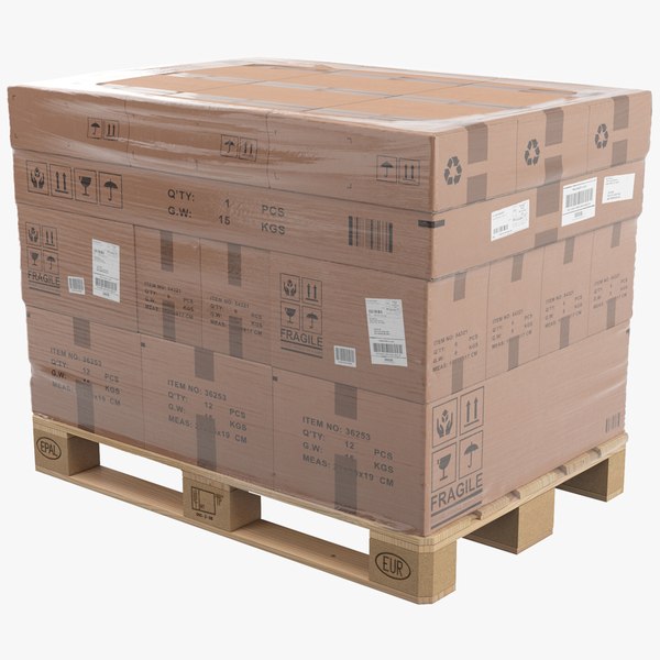 modelo 3d Palet Con Cajas - TurboSquid 1991177