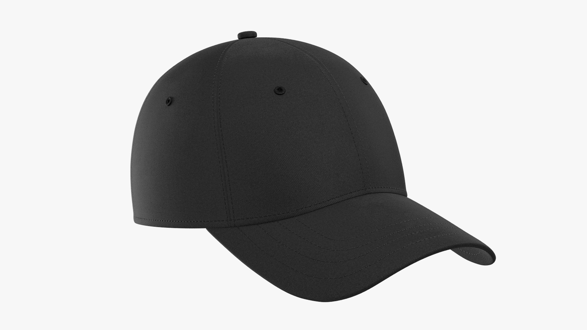 Baseball cap black 3D model - TurboSquid 1414276