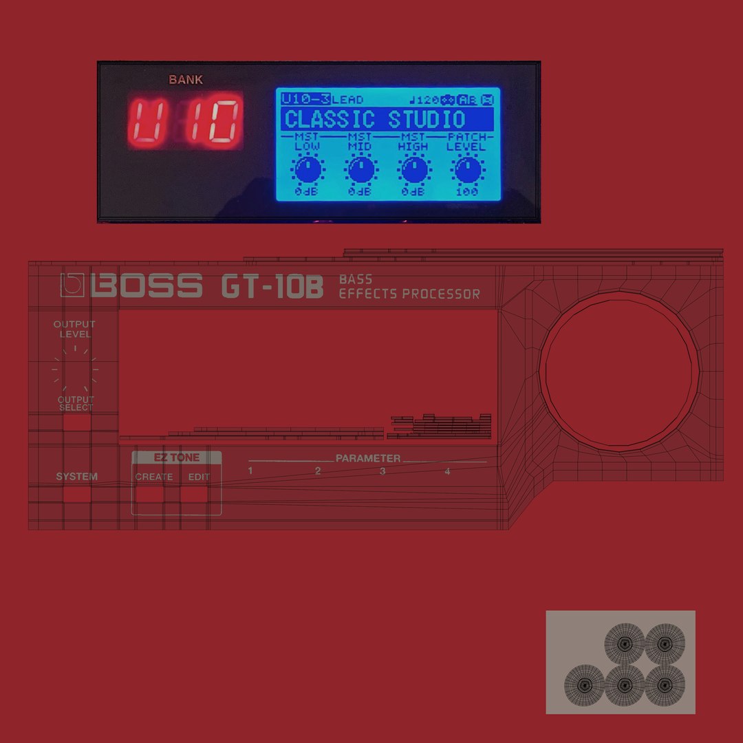 3D Model Boss Gt-10B Bass Guitar Processor - TurboSquid 1850038