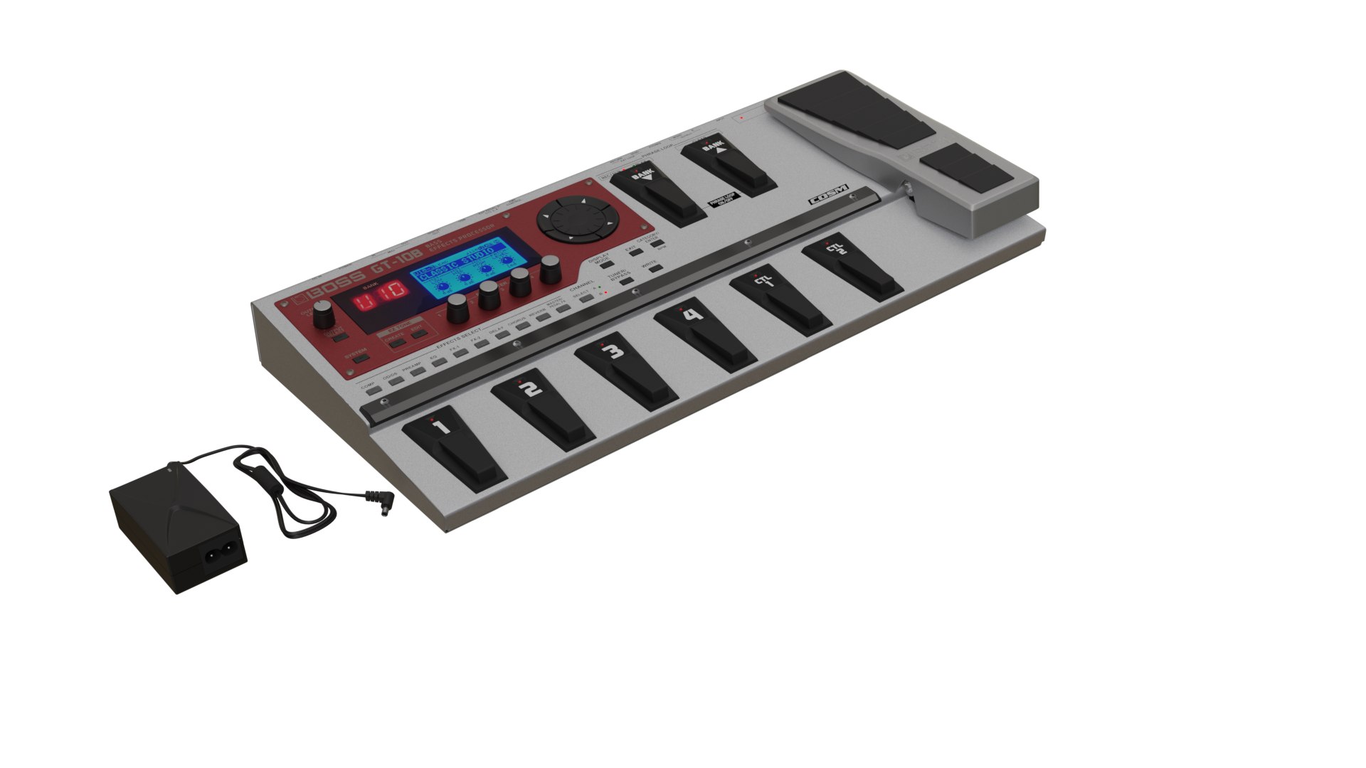 3D Model Boss Gt-10B Bass Guitar Processor - TurboSquid 1850038