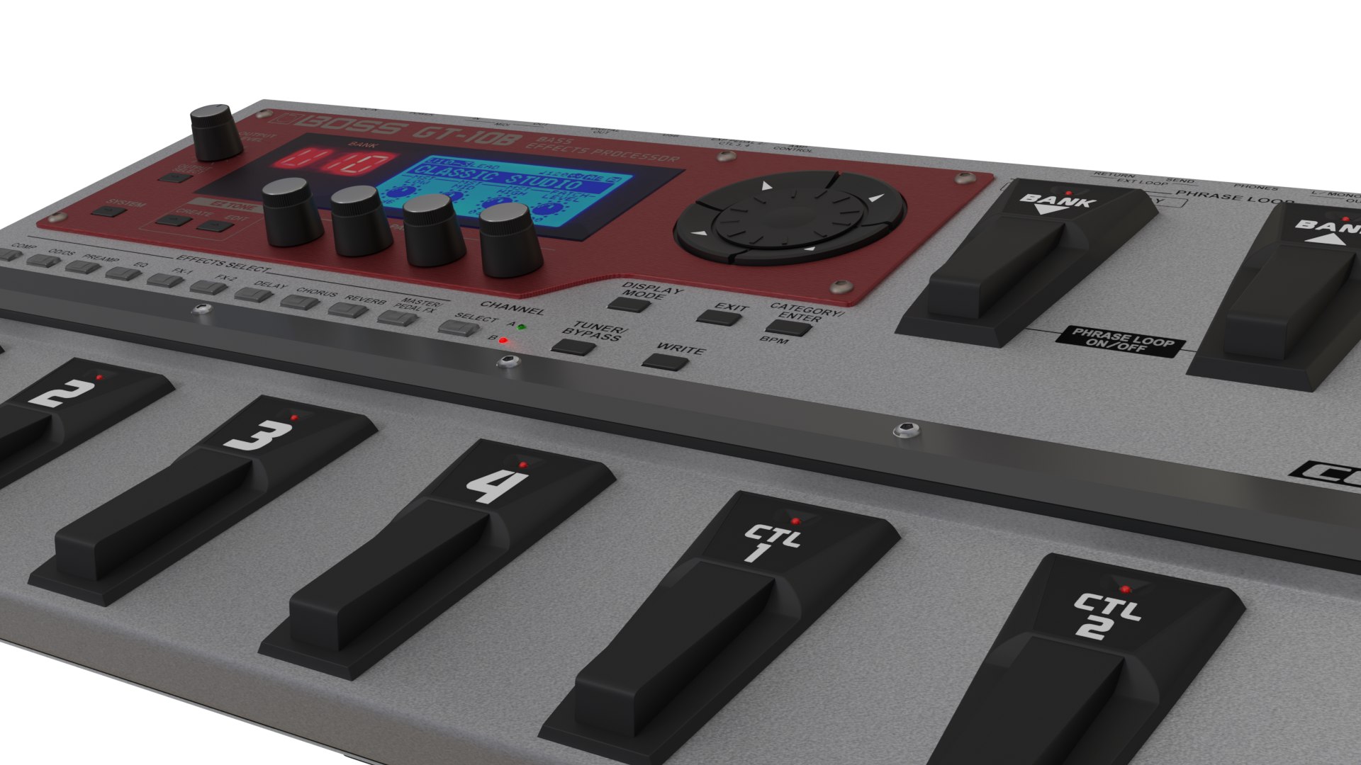 3D Model Boss Gt-10B Bass Guitar Processor - TurboSquid 1850038