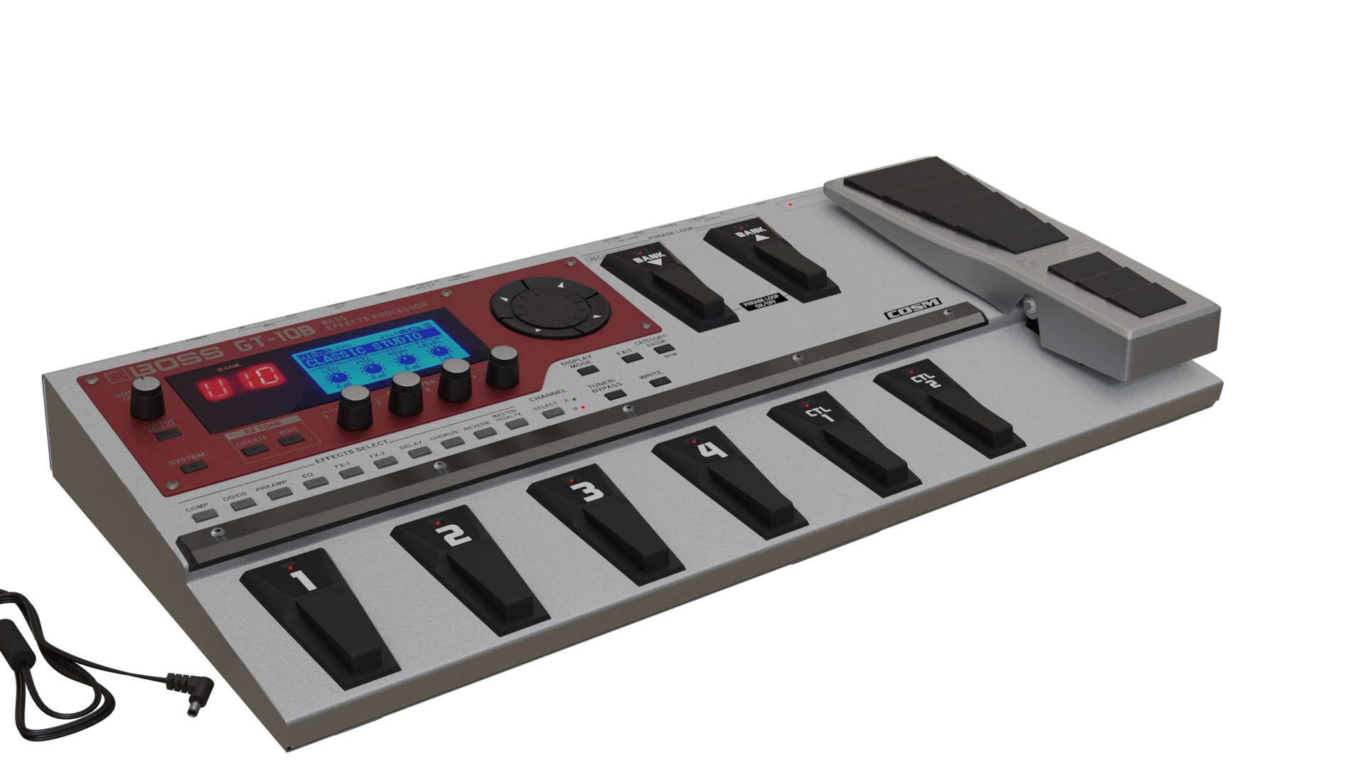 3D Model Boss Gt-10B Bass Guitar Processor - TurboSquid 1850038