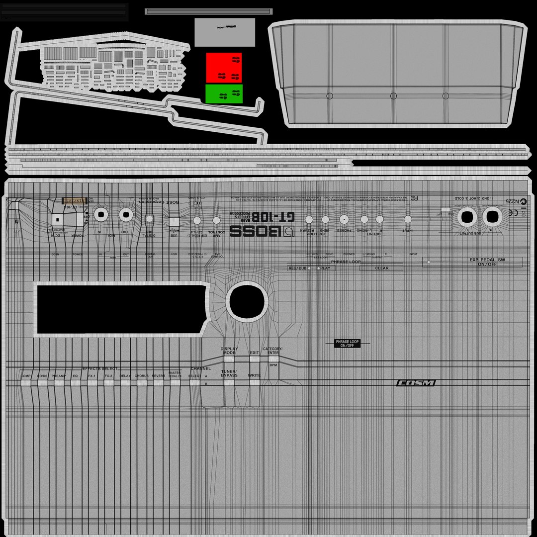 3D Model Boss Gt-10B Bass Guitar Processor - TurboSquid 1850038