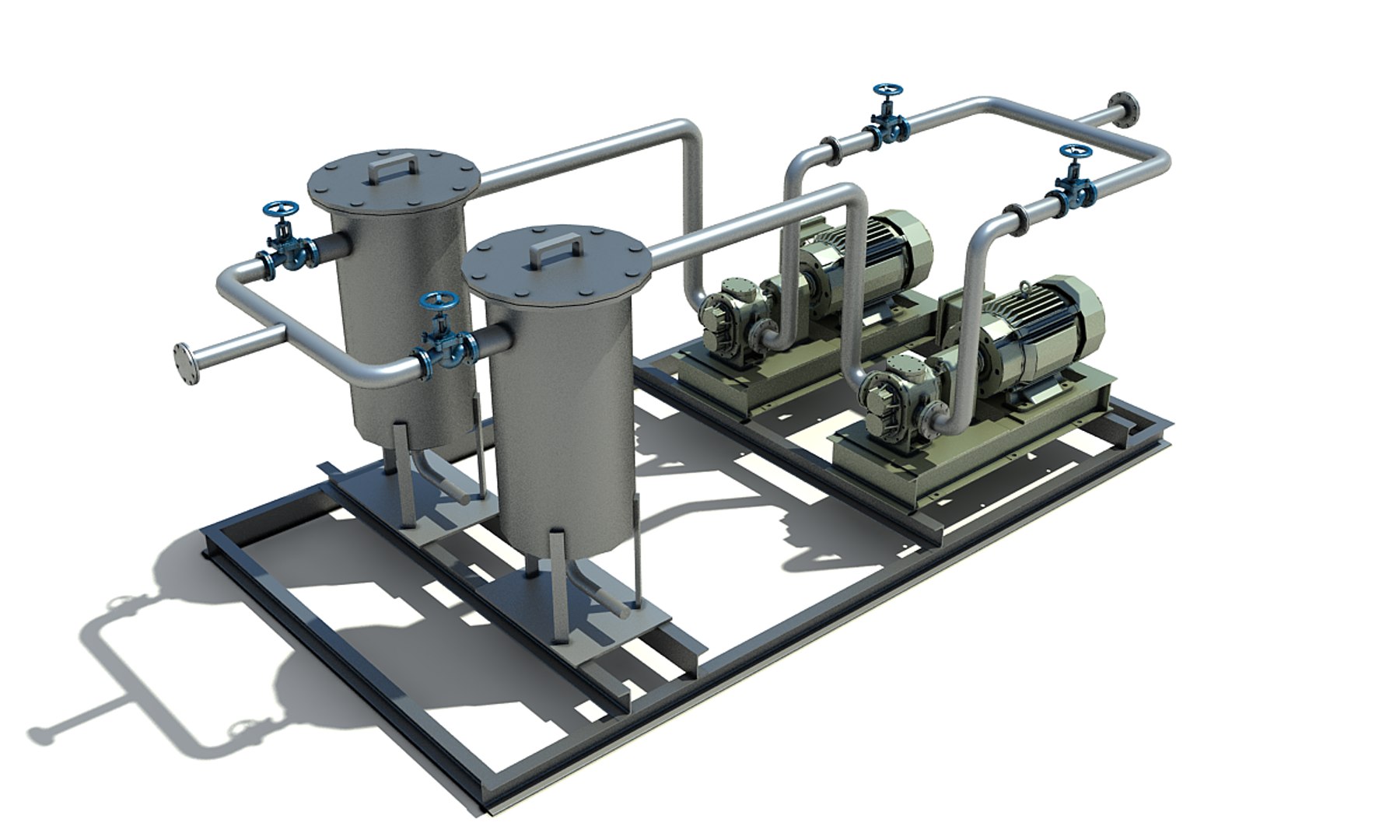 3D Fuel Oil Transfer Skid - TurboSquid 1248455