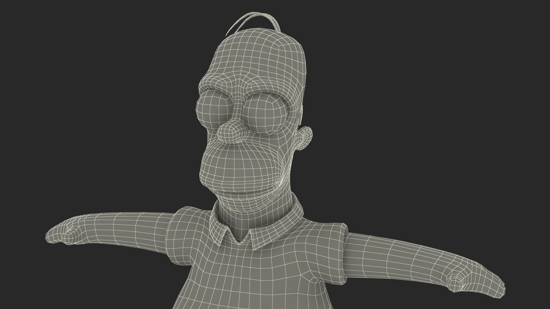 Cartoon Character Homer Simpson T-Pose 3D model - TurboSquid 2163566