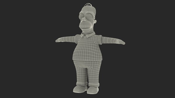 Zeichentrickfigur Homer Simpson T-Pose 3D-Modell - TurboSquid 2163566