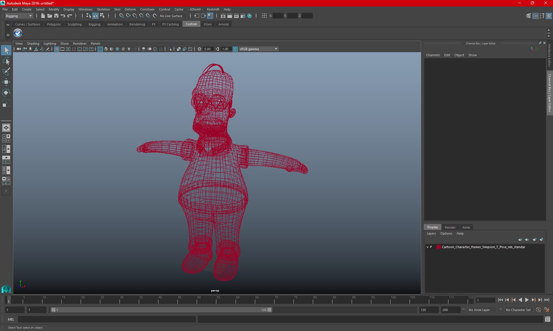 Cartoon Character Homer Simpson T-Pose 3D Model - TurboSquid 2163566