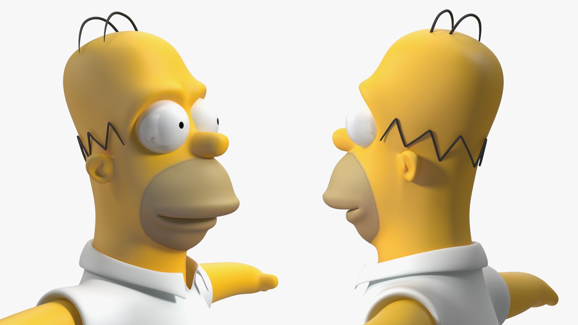 Cartoon Character Homer Simpson T-Pose 3D Model - TurboSquid 2163566