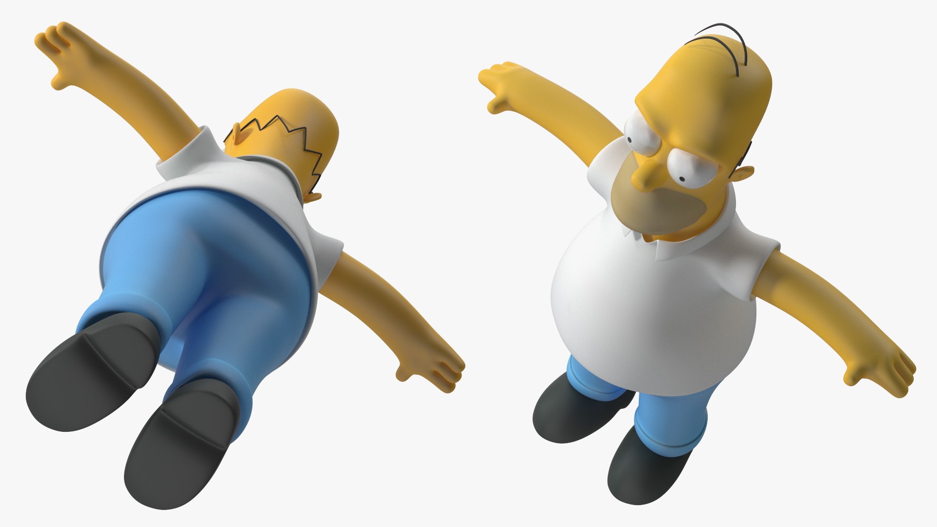 Cartoon Character Homer Simpson T-Pose 3D Model - TurboSquid 2163566