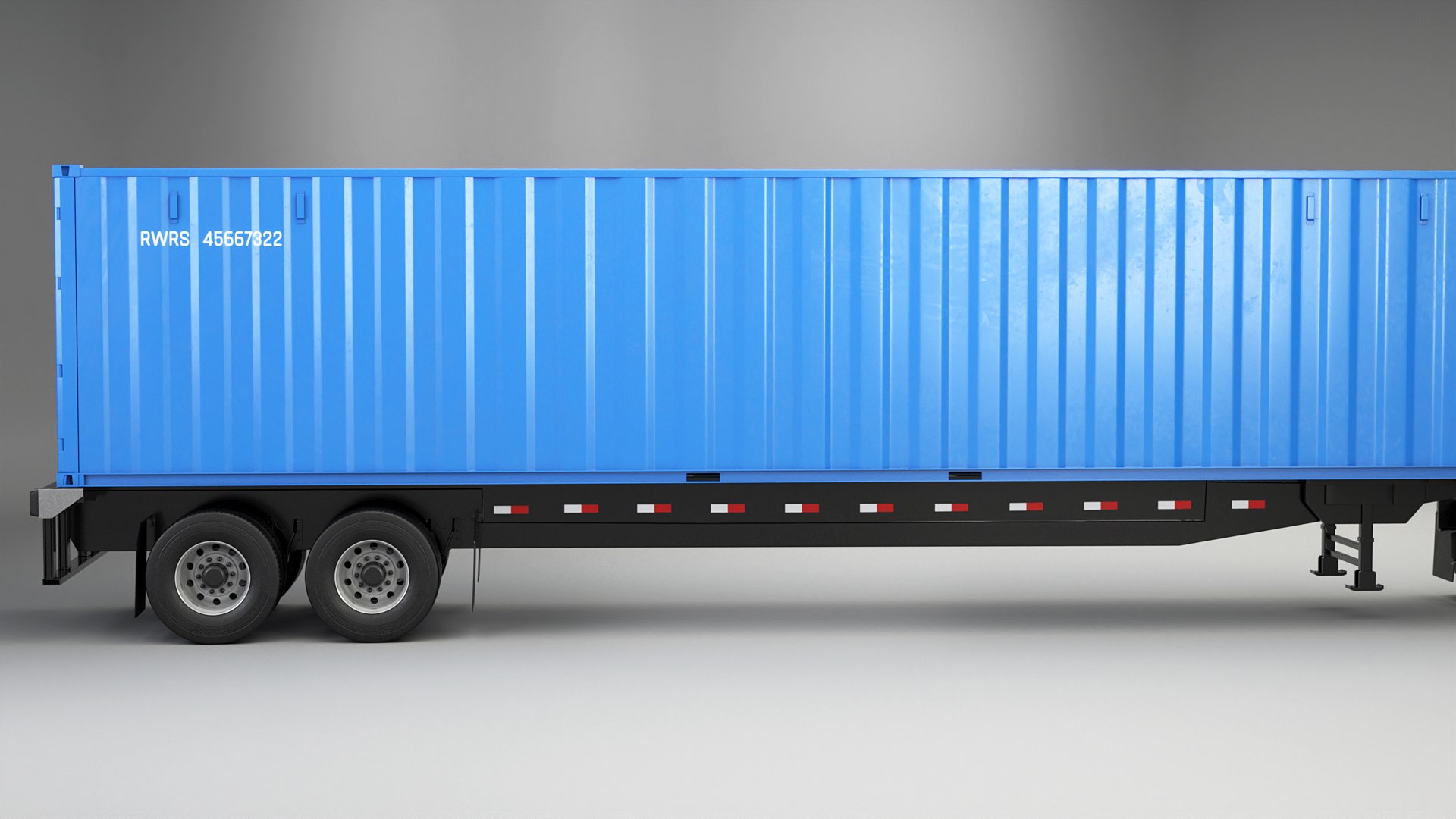 3D Generic Semi Truck With ISO Shipping Container Trailer - TurboSquid ...