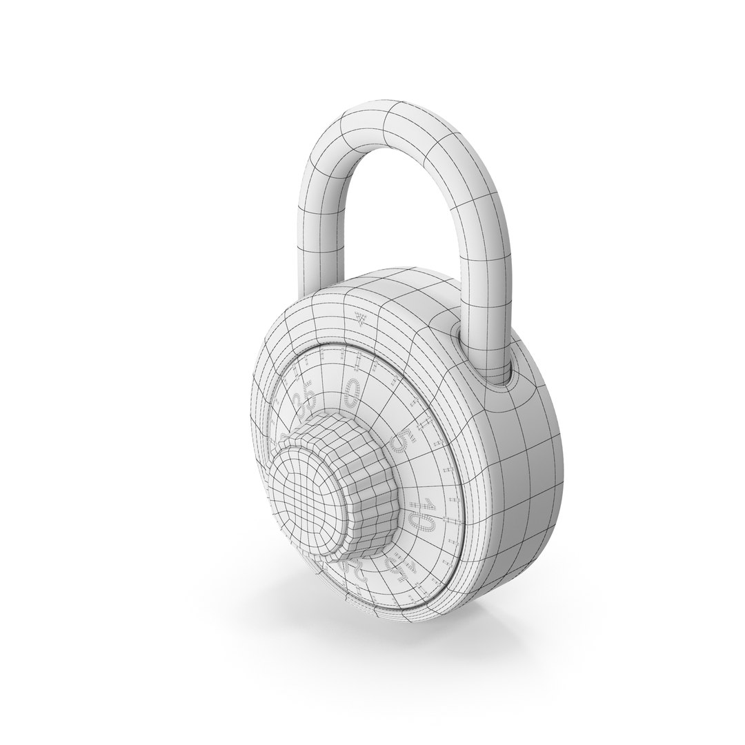 3D Combination Padlock Model - TurboSquid 2140155
