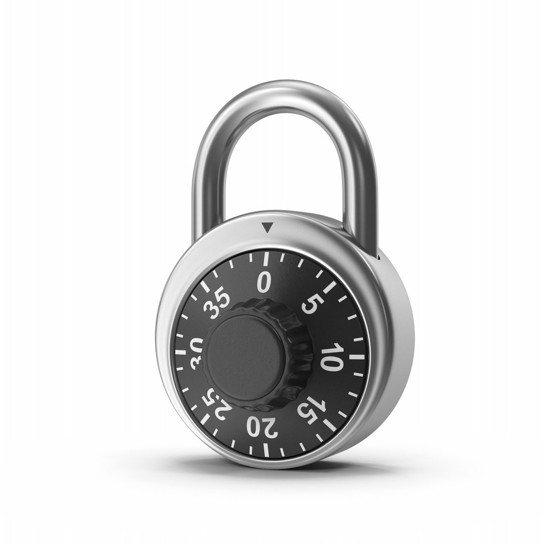 3D Combination Padlock Model - TurboSquid 2140155