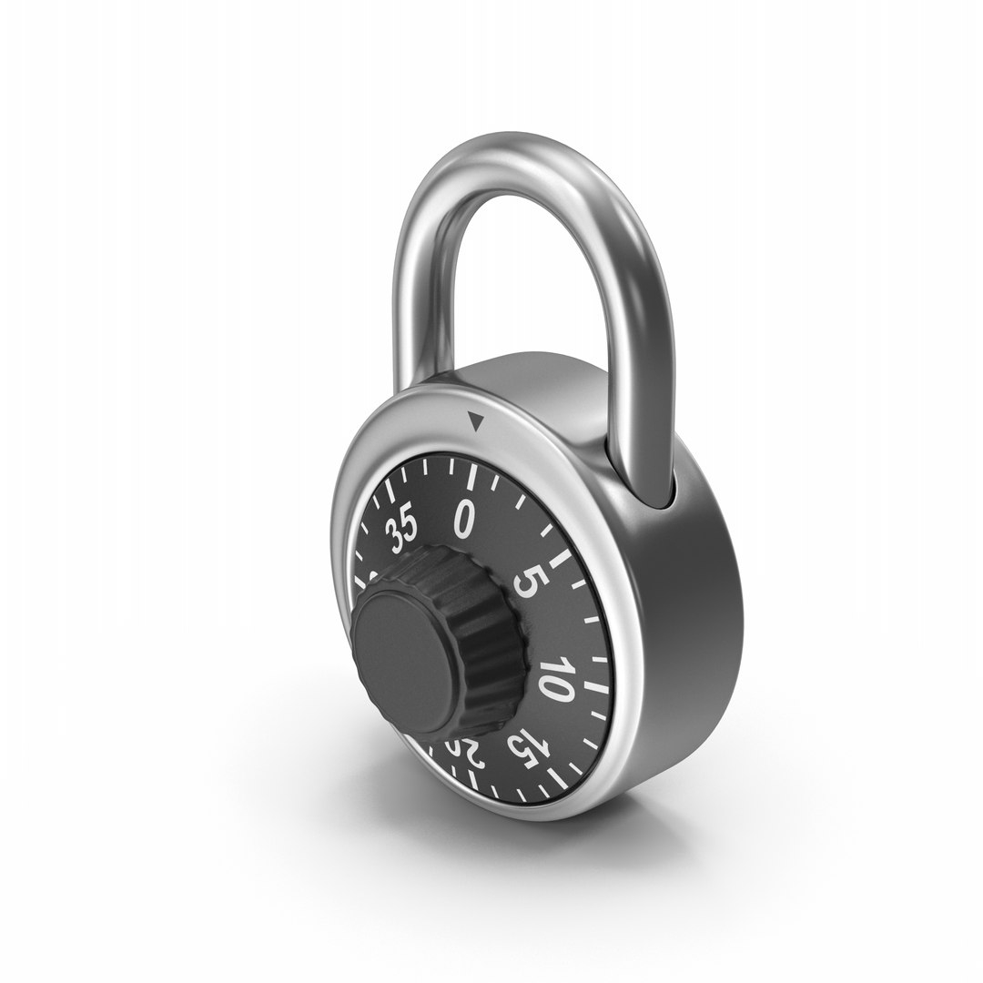 3D Combination Padlock Model - TurboSquid 2140155