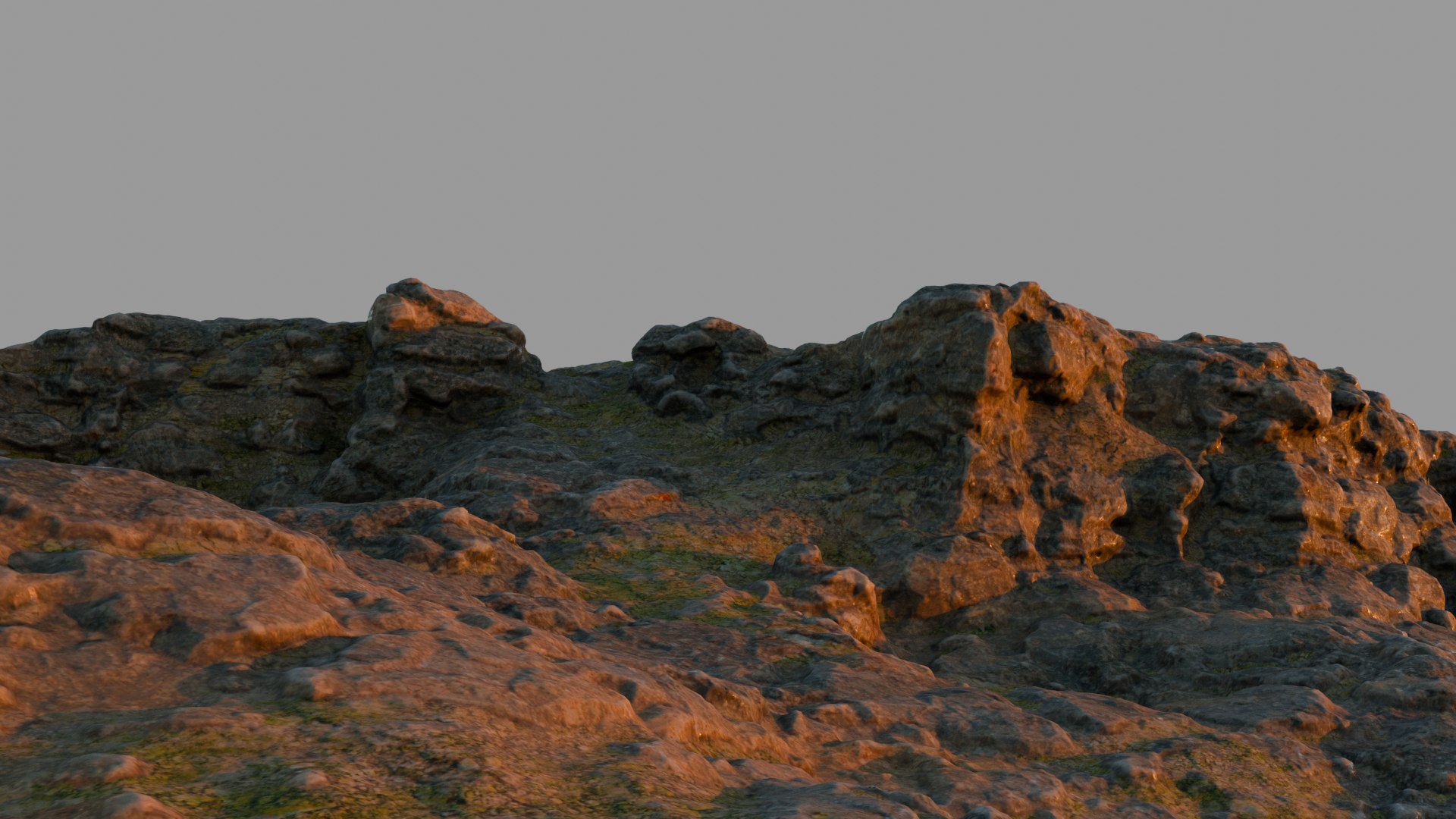 3D 4-Piece Rocky Terrain Set For 3D Environment Model - TurboSquid 2354474