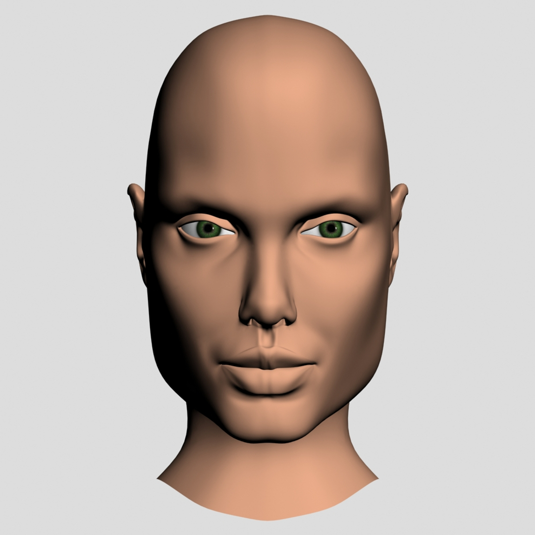 Realistic Head Angelina 3d Obj