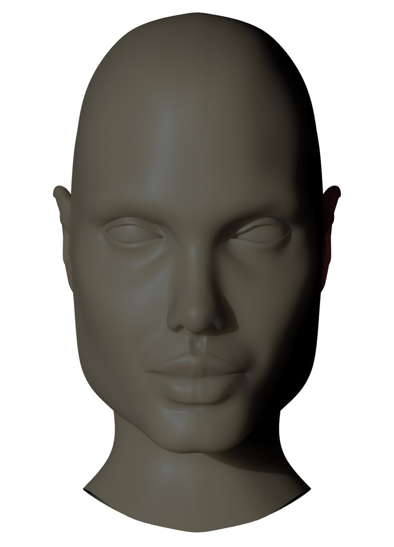 Realistic Head Angelina 3d Obj
