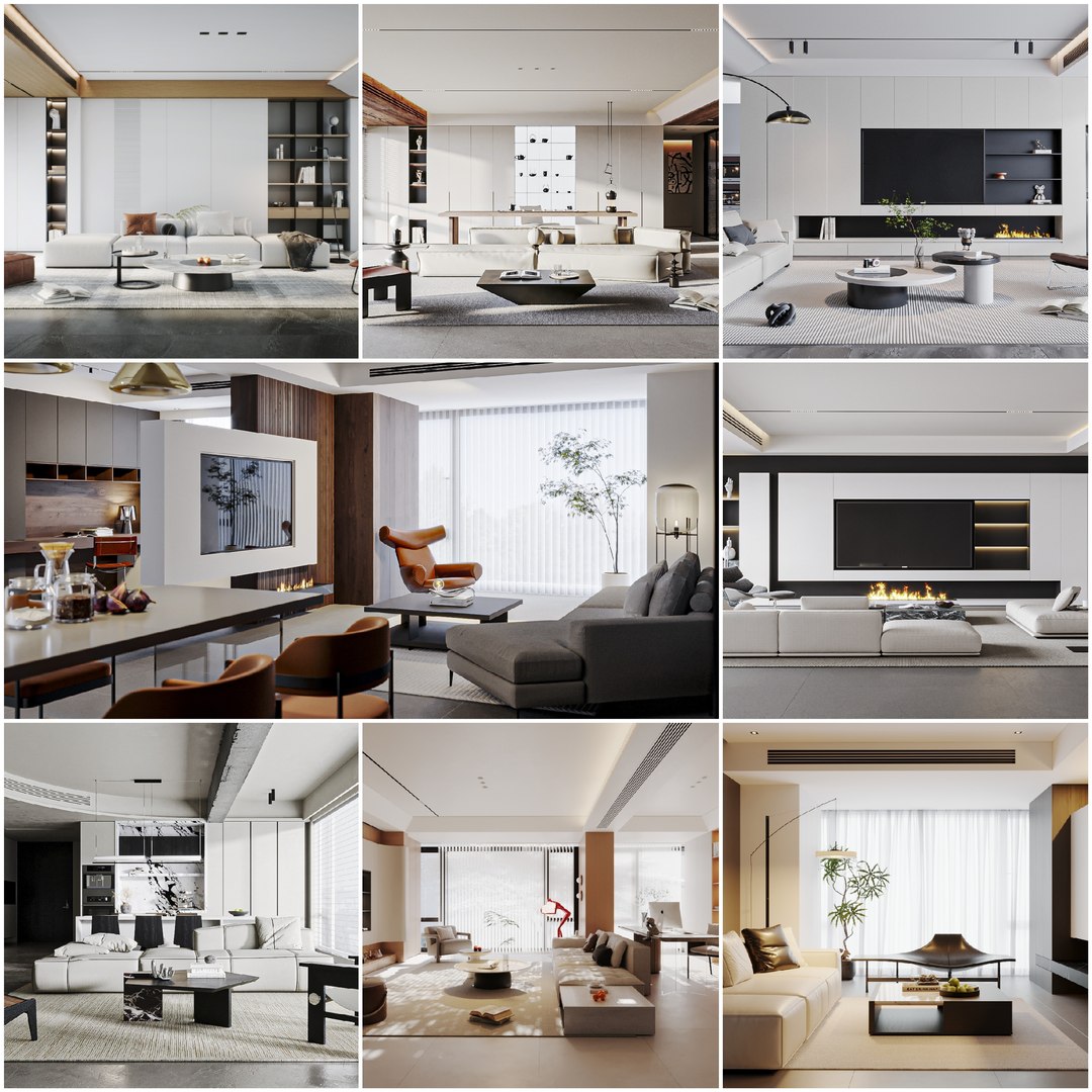 3D Modern Living Collection 01 For Cinema4D - TurboSquid 2215280