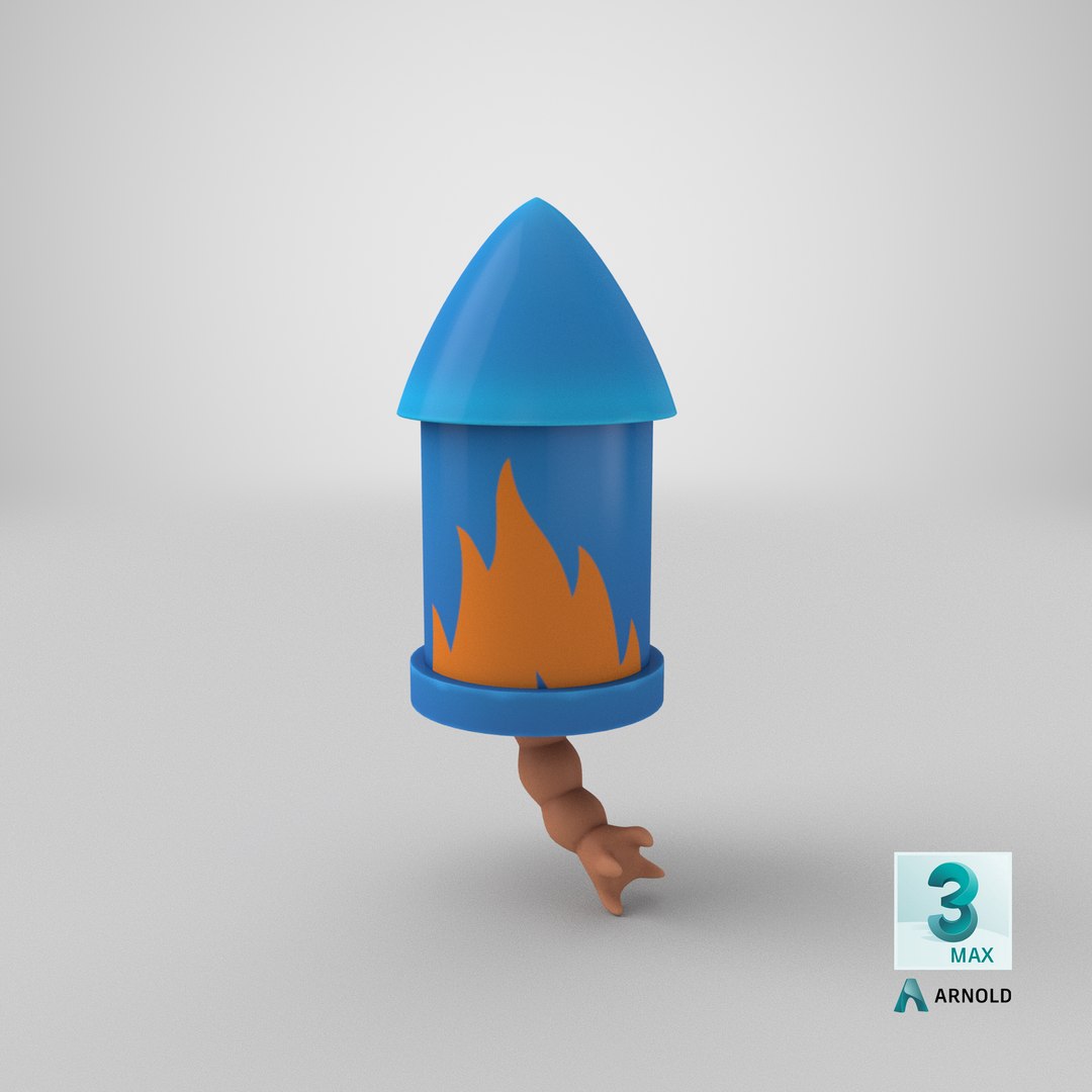 3D Rocket Cartoon Style model - TurboSquid 2101298