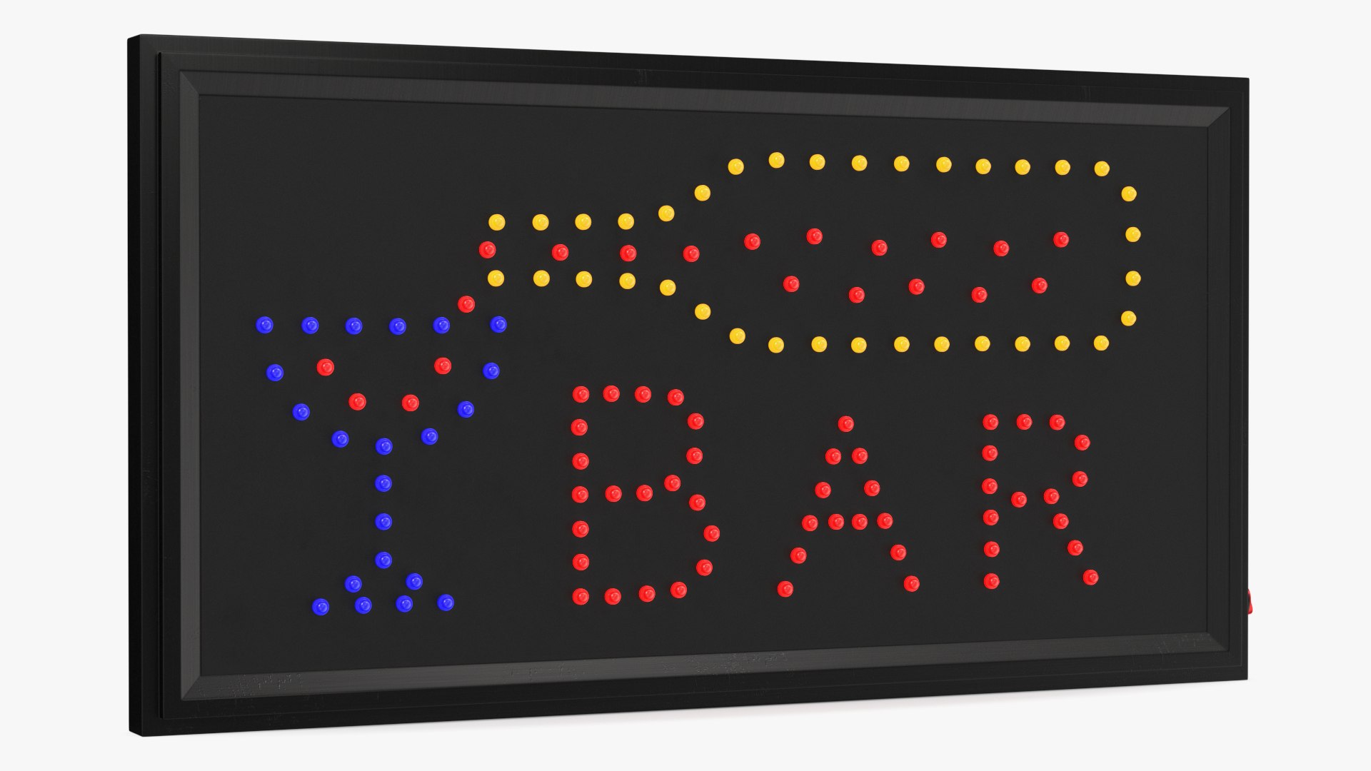 3D Bar Neon LED Light ON Business Sign - TurboSquid 2110813