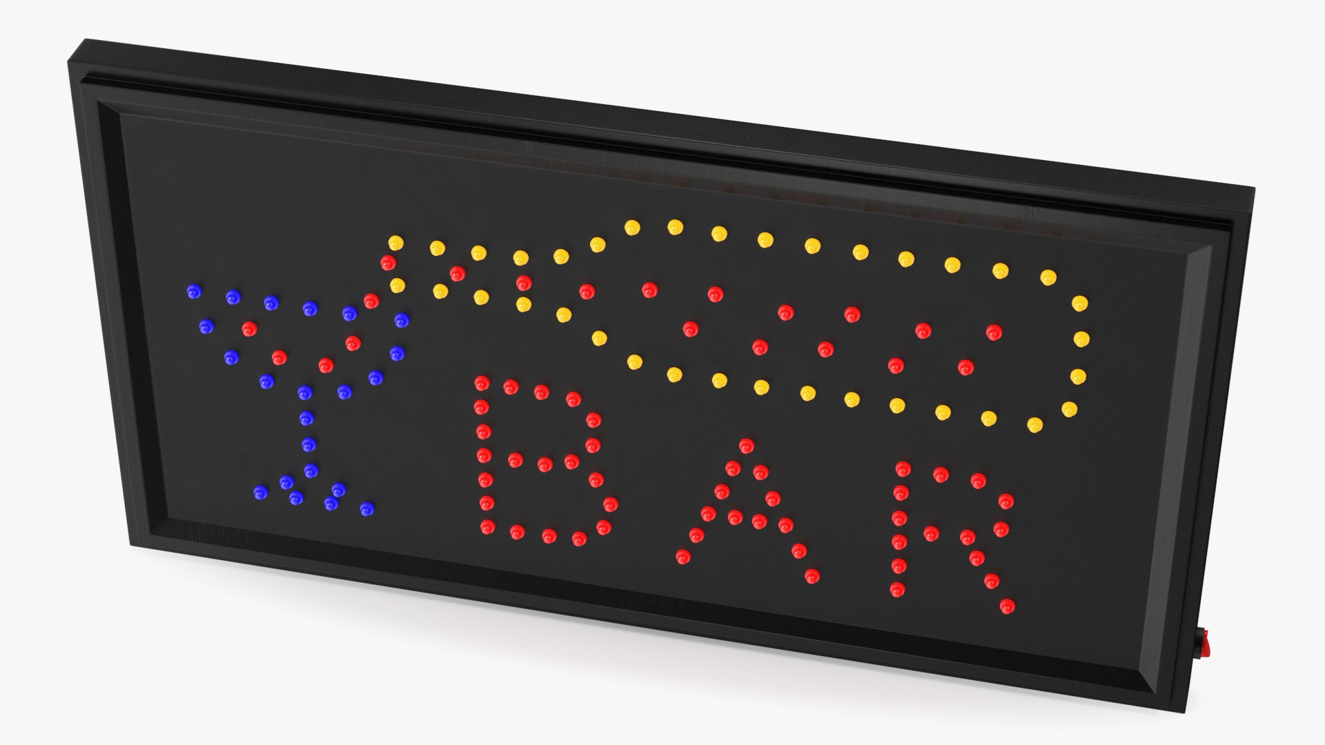 3D Bar Neon LED Light ON Business Sign - TurboSquid 2110813