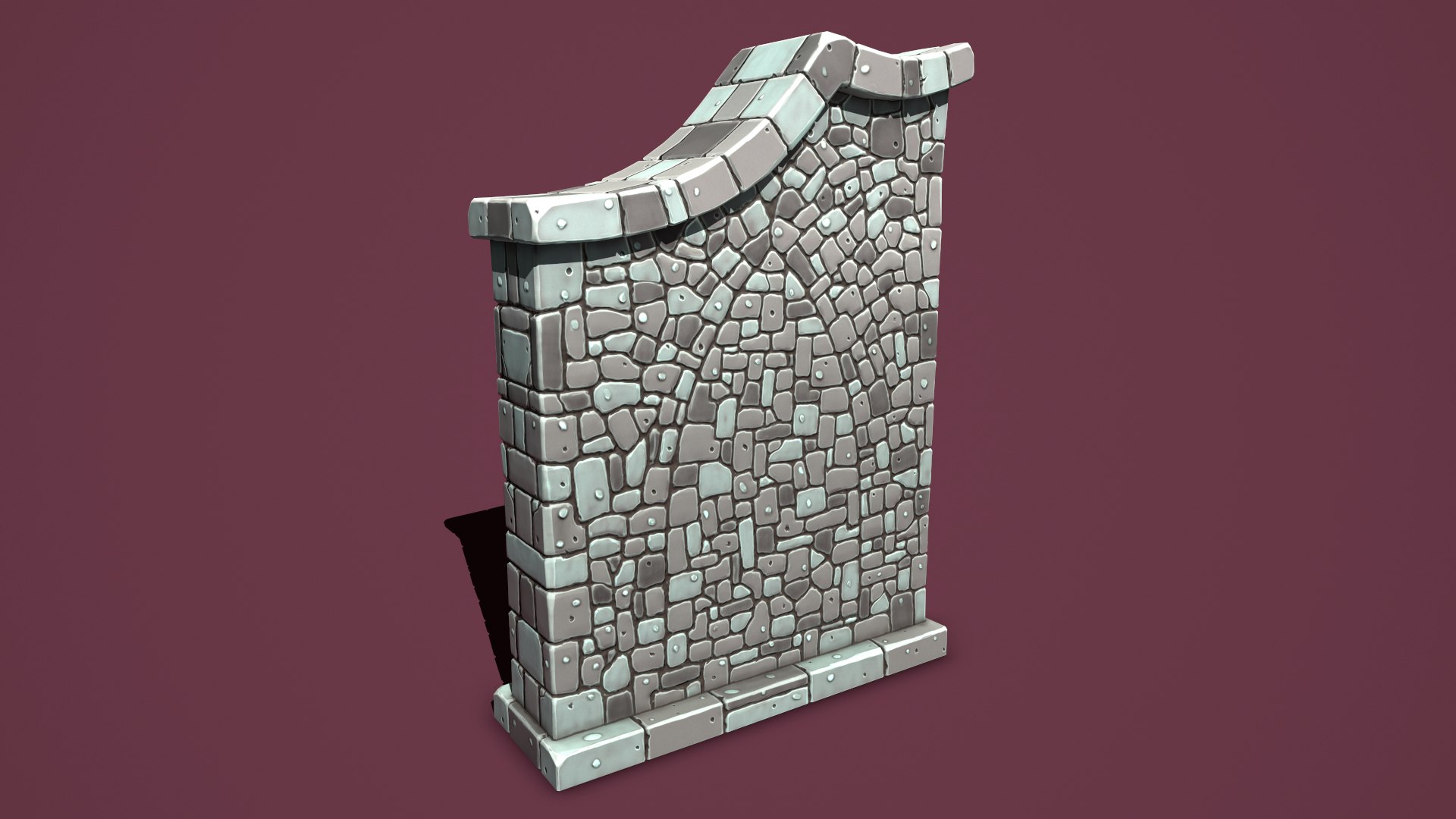 Fantasy Wall 1 Simple Version 3D - TurboSquid 1716713