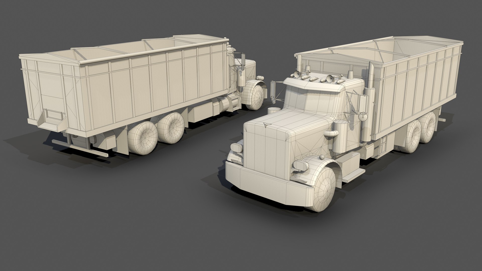 3D Peterbilt 359 1972 Grain truck s02 - TurboSquid 2089918