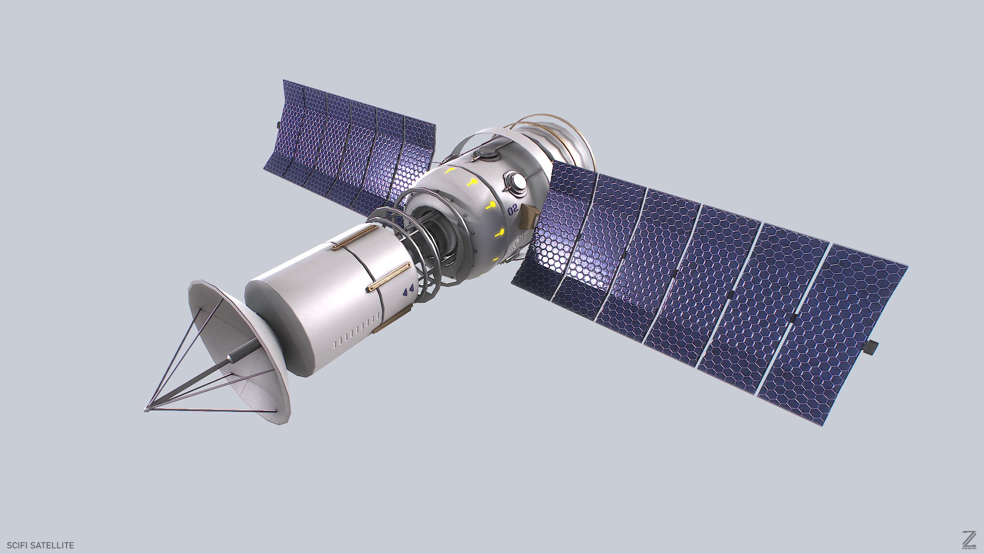 Scifi Satellite 3D Model - TurboSquid 2431783