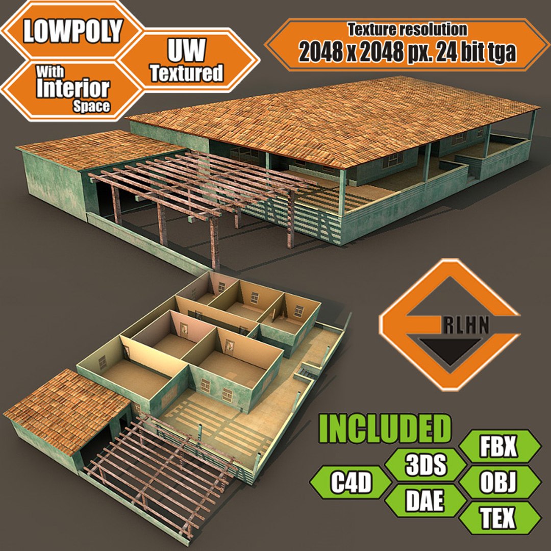 3d model house interior building