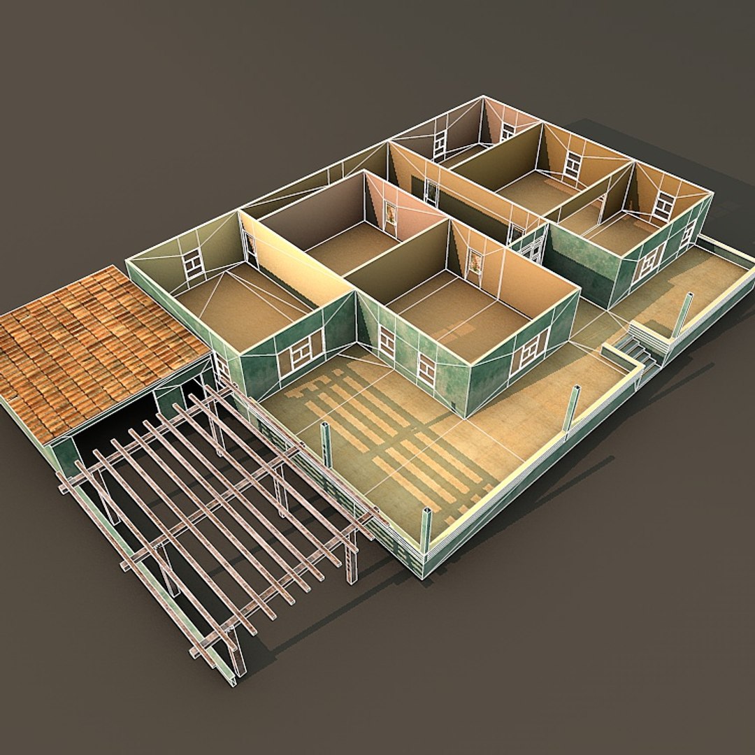 3d model house interior building